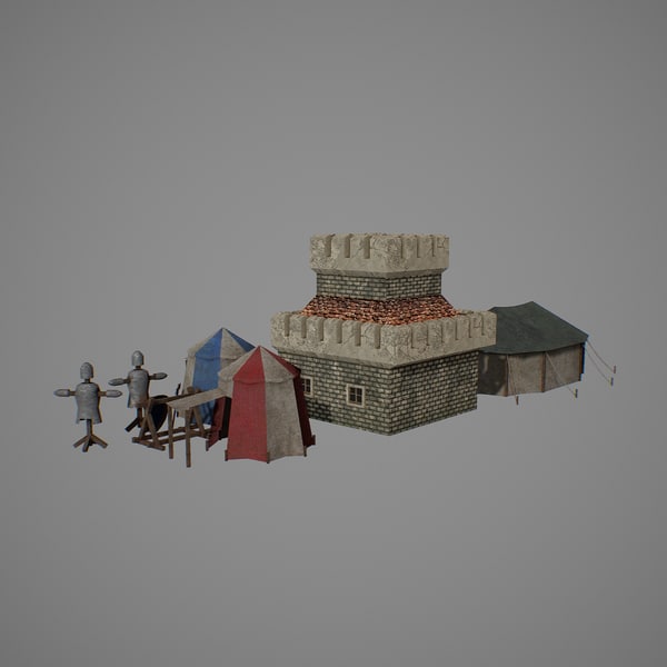 3D medieval barracks buildings - TurboSquid 1258805