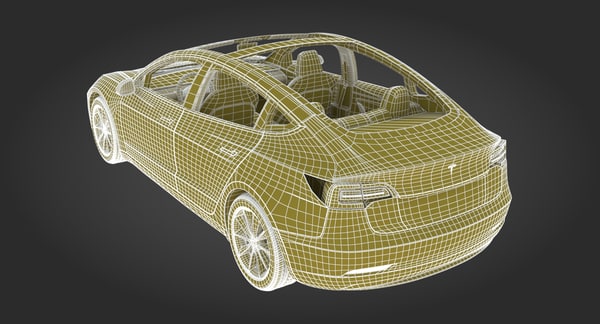 Tesla 3 modeled s 3D model - TurboSquid 1258921