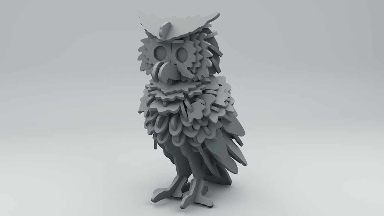 Wooden owl 3D model - TurboSquid 1259106
