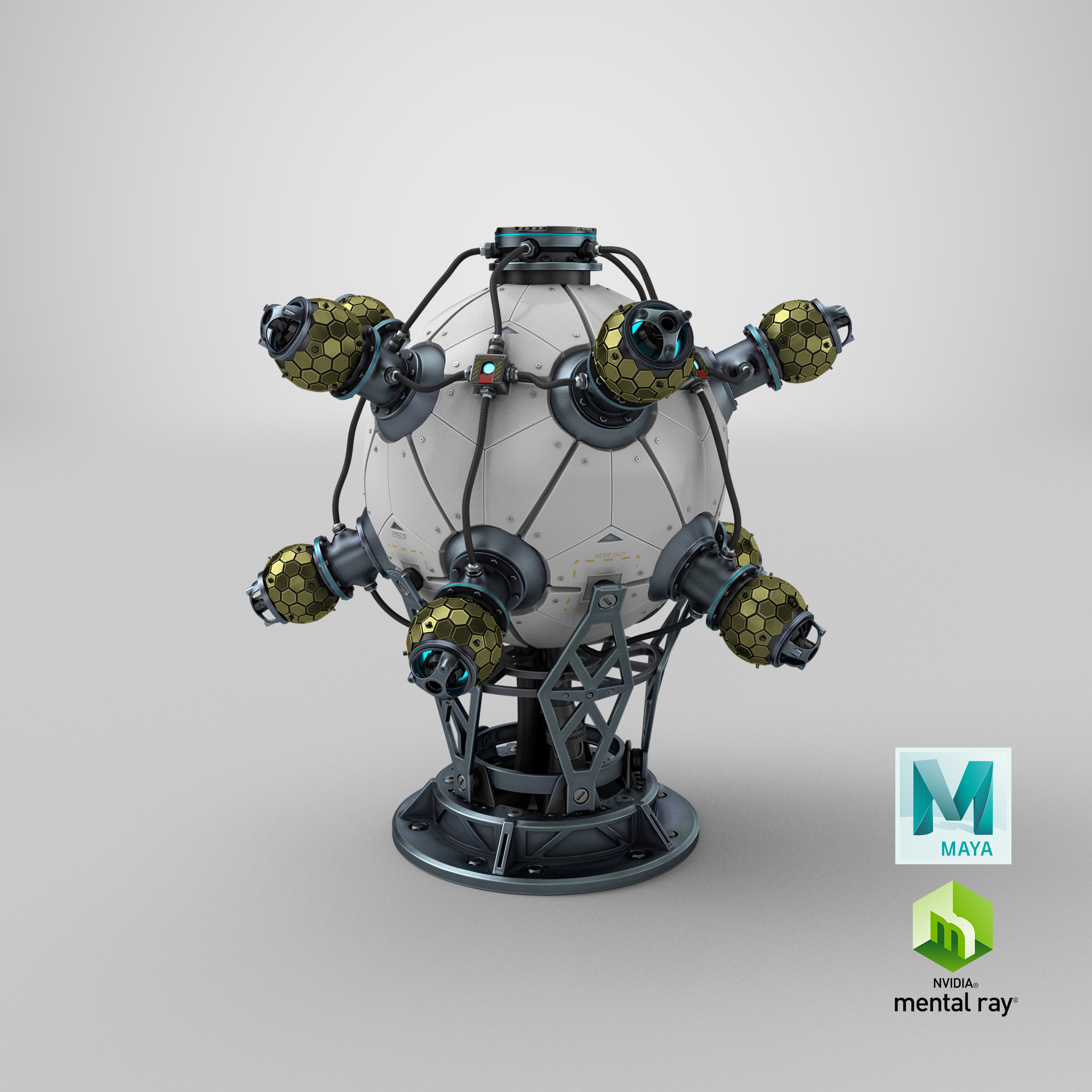 Sci-fi nuclear reactor 3D model - TurboSquid 1256628