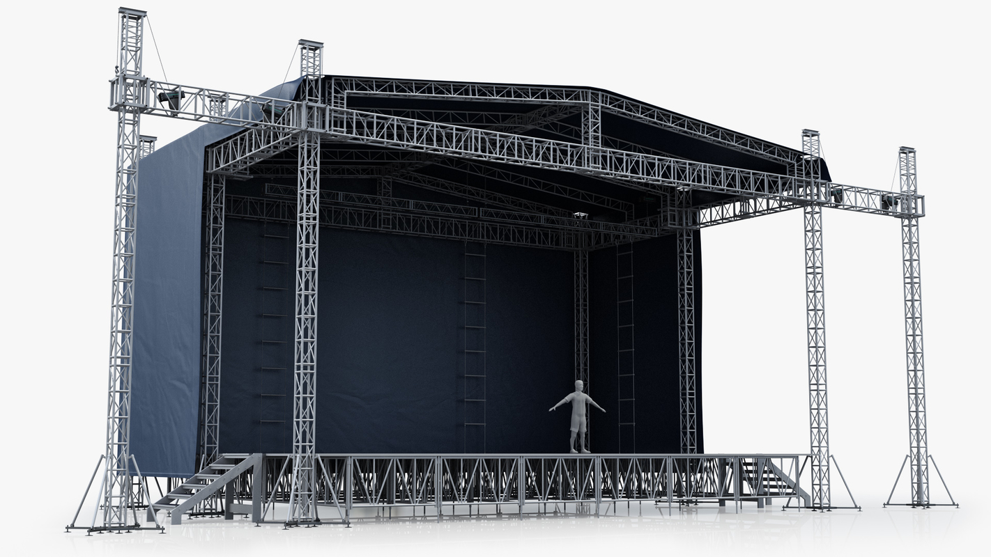 3d model concert scene v2