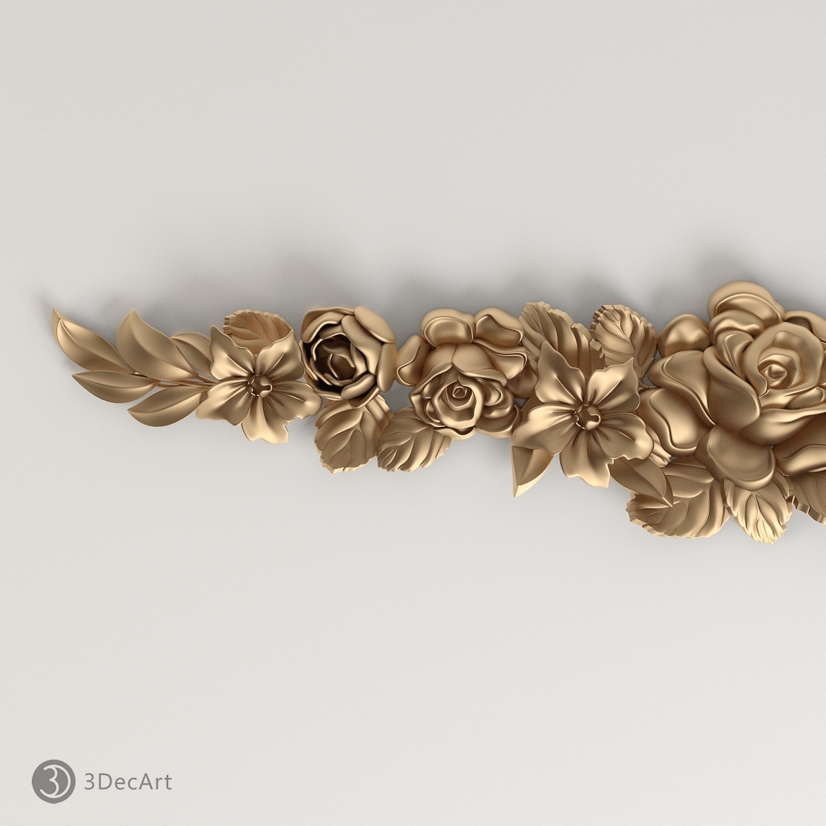3d carved scroll cnc model