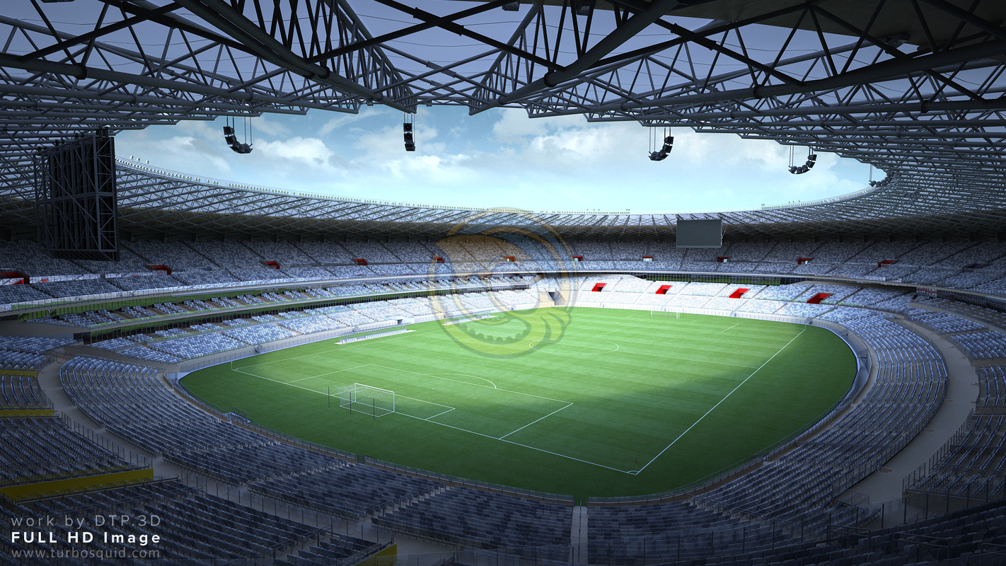 3d soccer stadium model