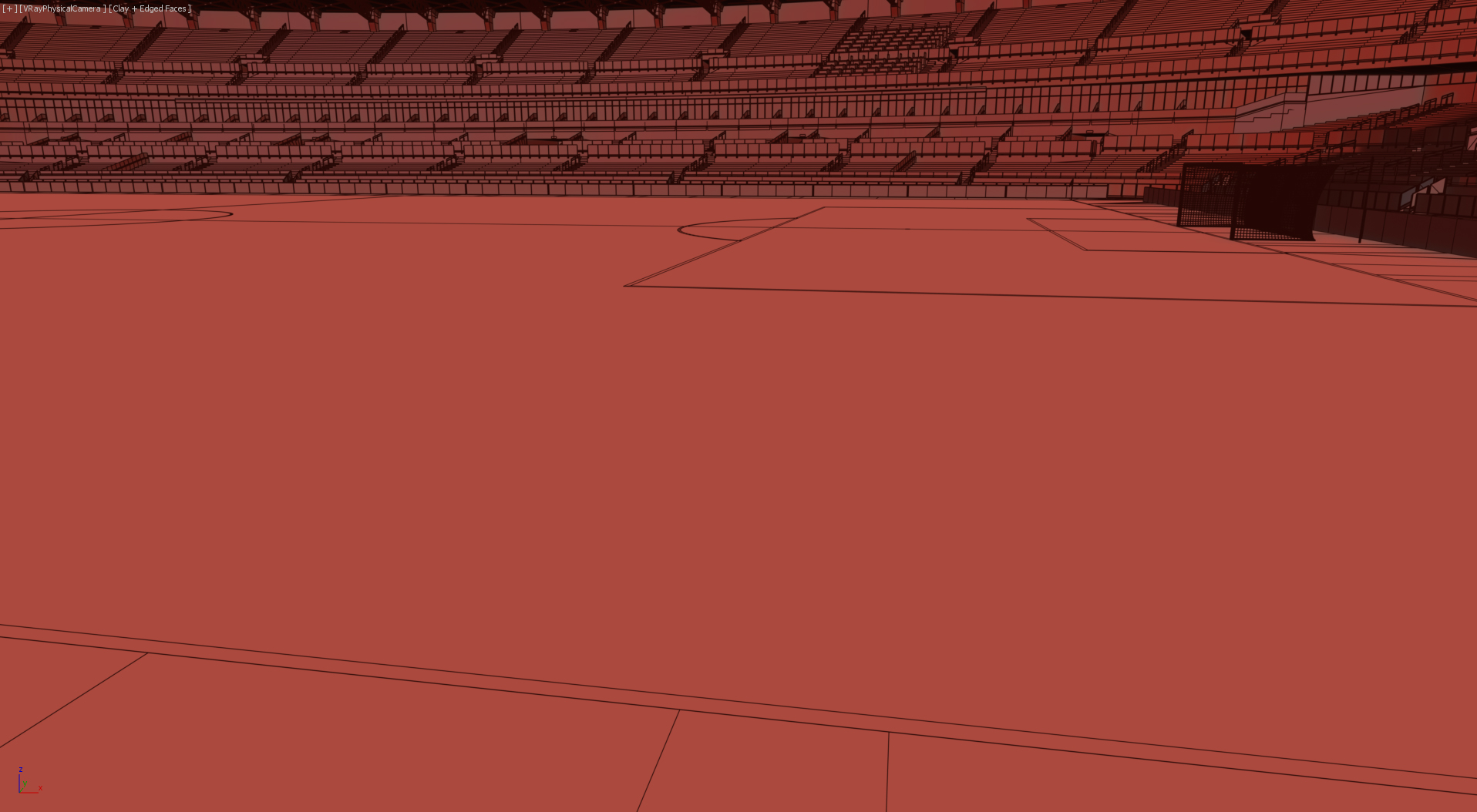 3d soccer stadium model