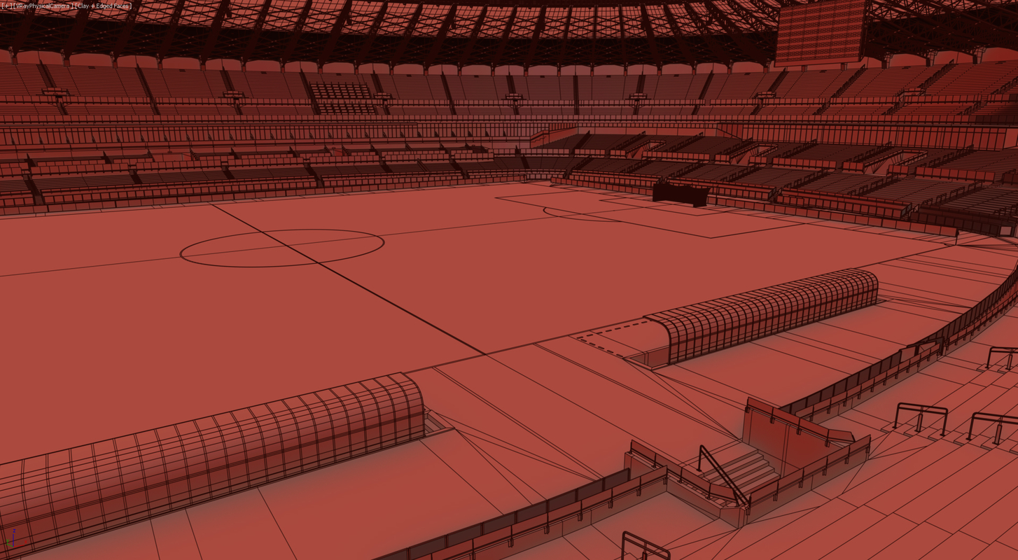 3d soccer stadium model