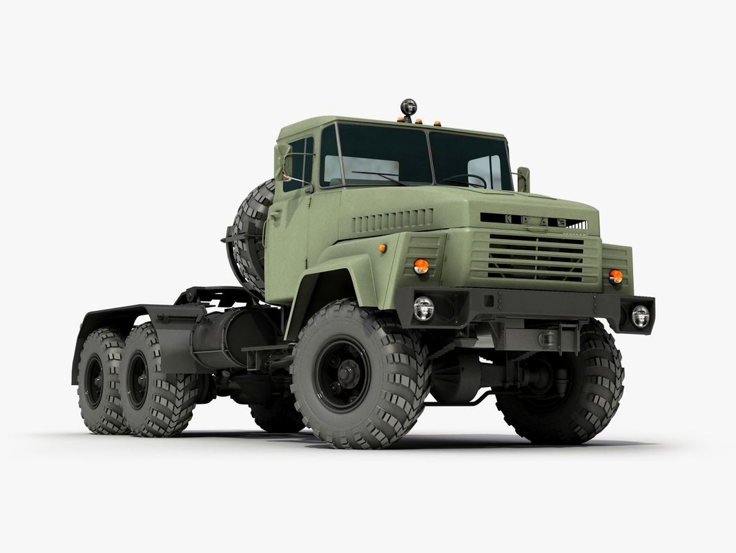 3d ukrainian military trucks kraz model