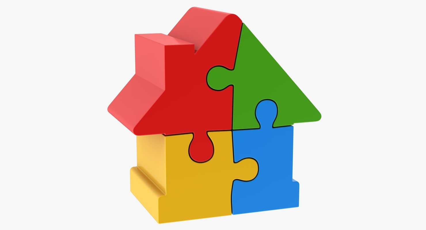 house puzzle 3d model
