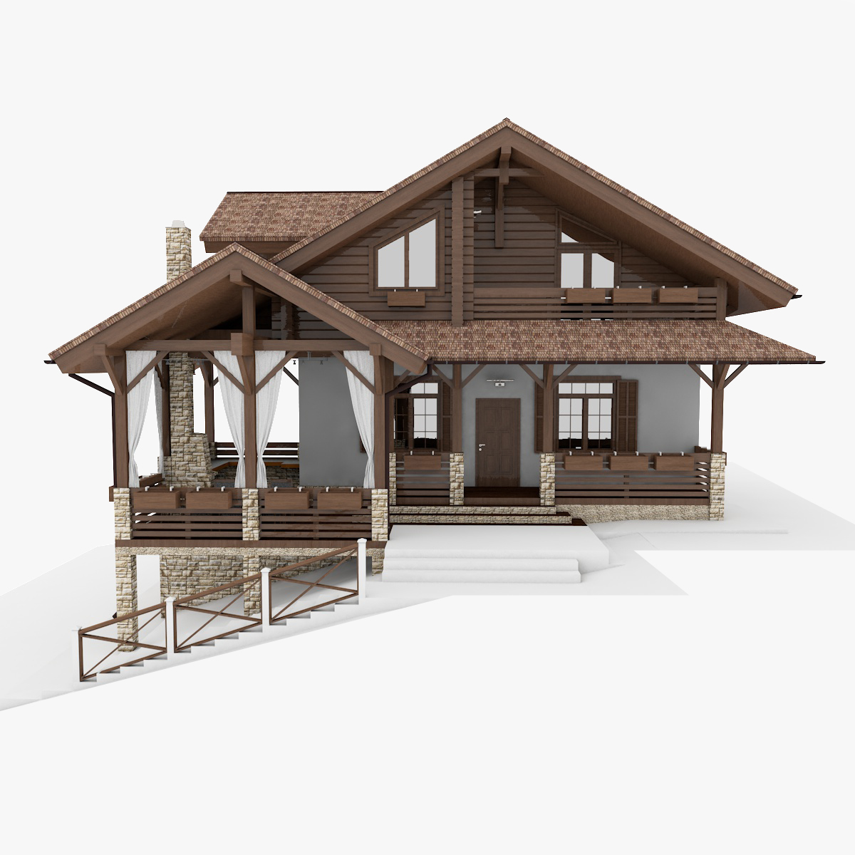 3d house chalet model