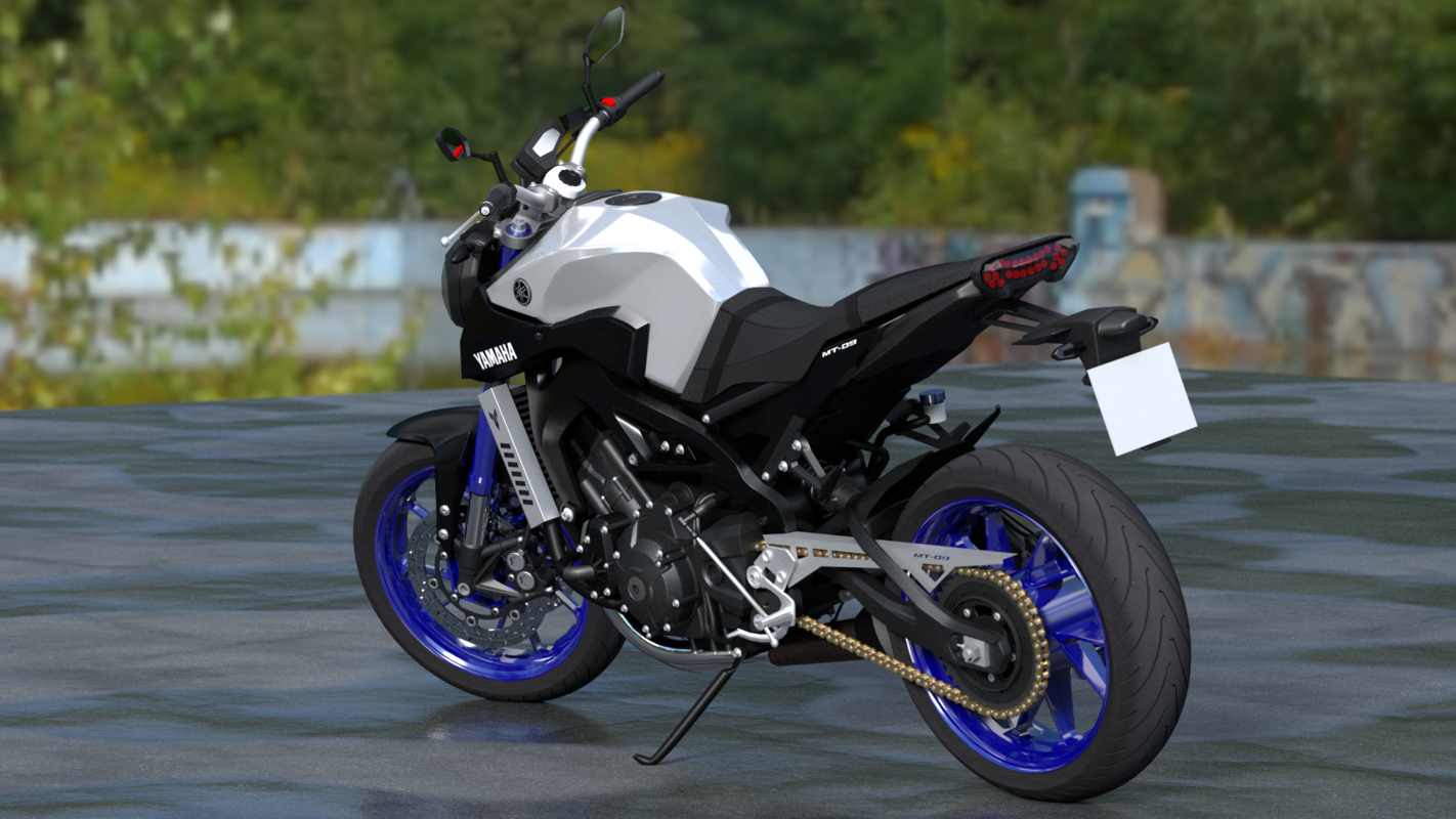 Yamaha mt-09 3D model - TurboSquid 1249140