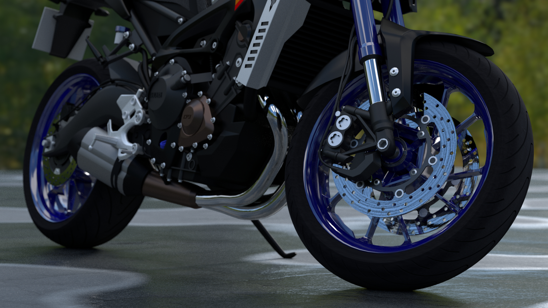 Yamaha mt-09 3D model - TurboSquid 1249140