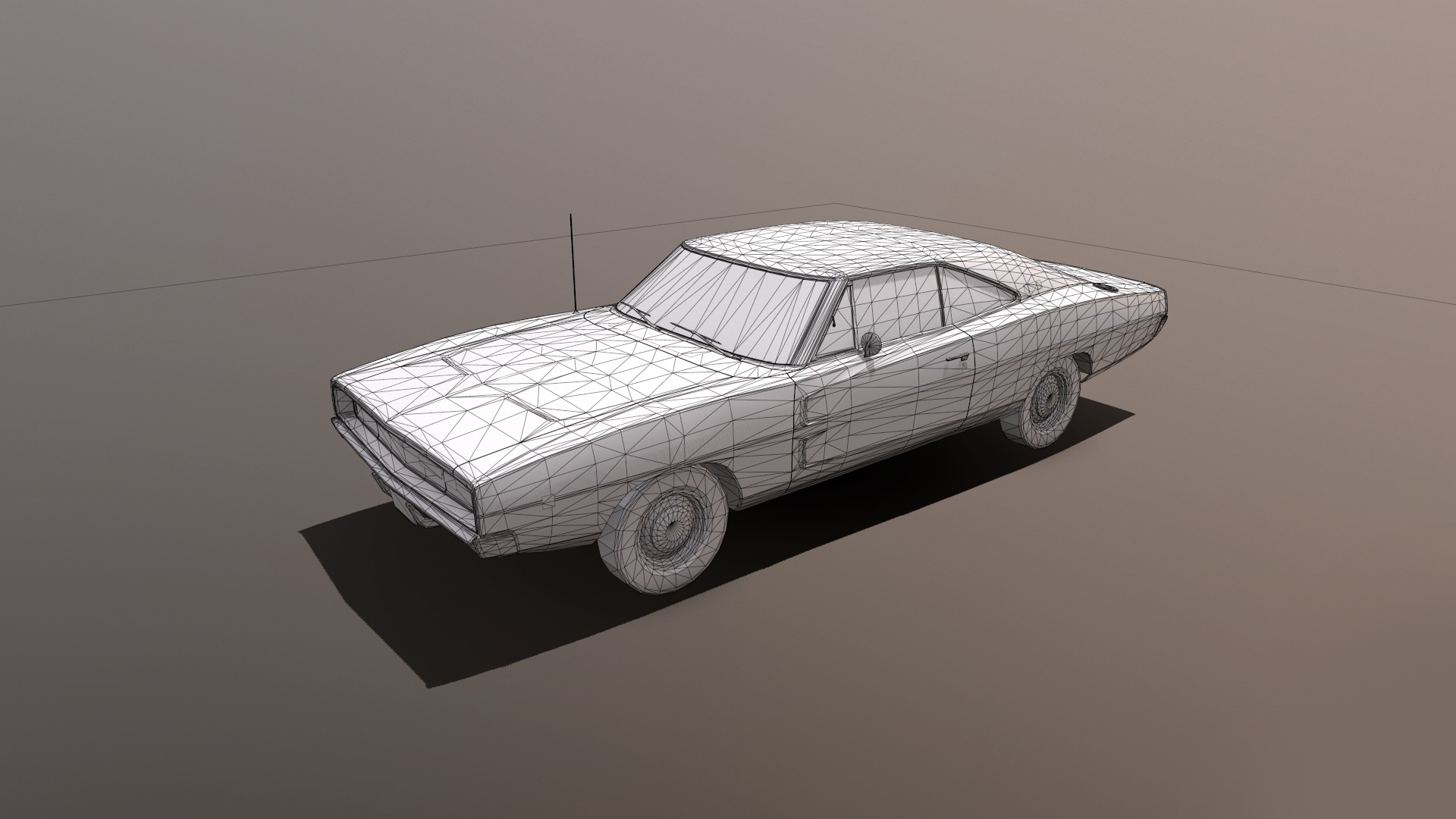 1968 dodge charger 3d model