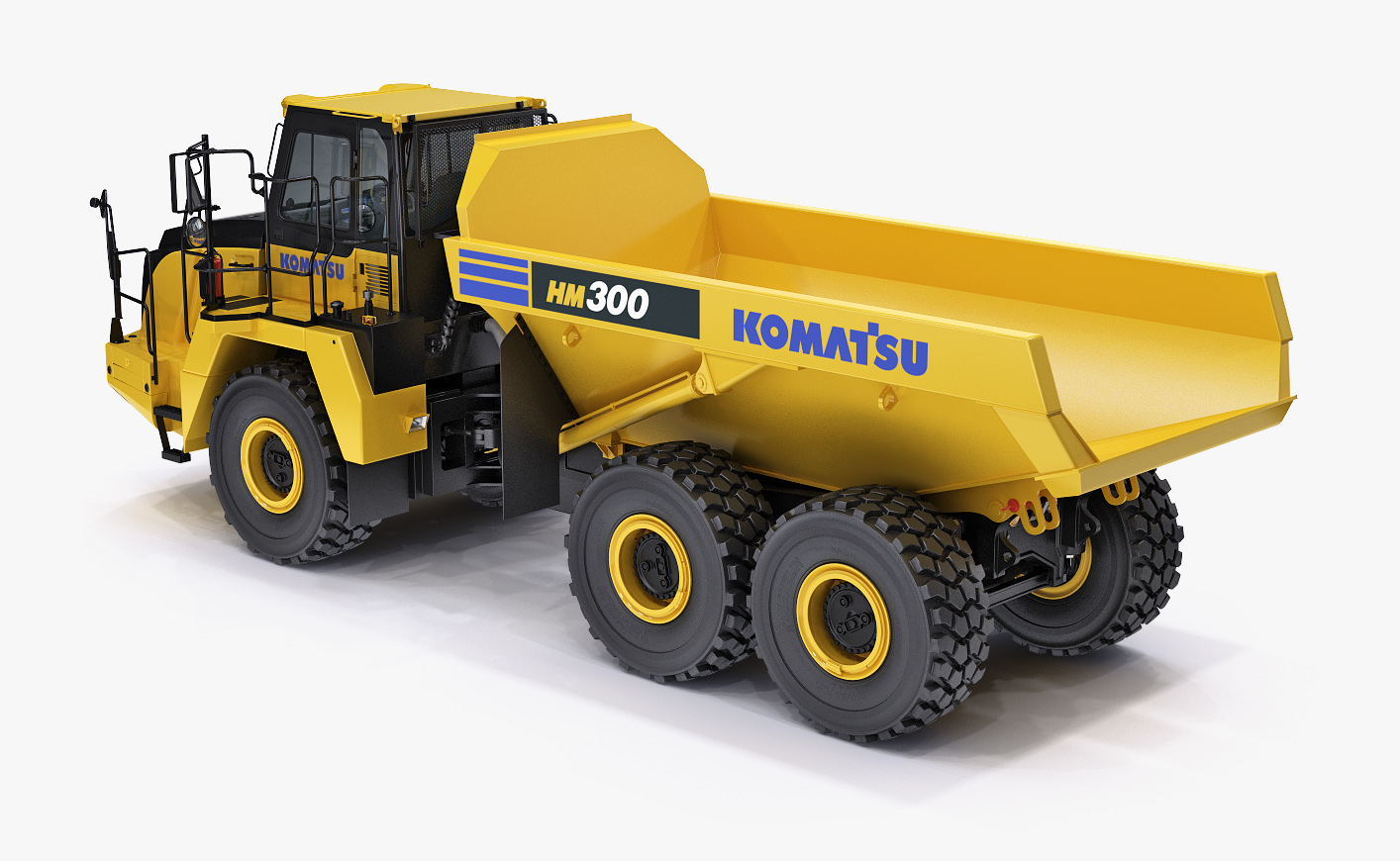 3d articulated truck komatsu hm300