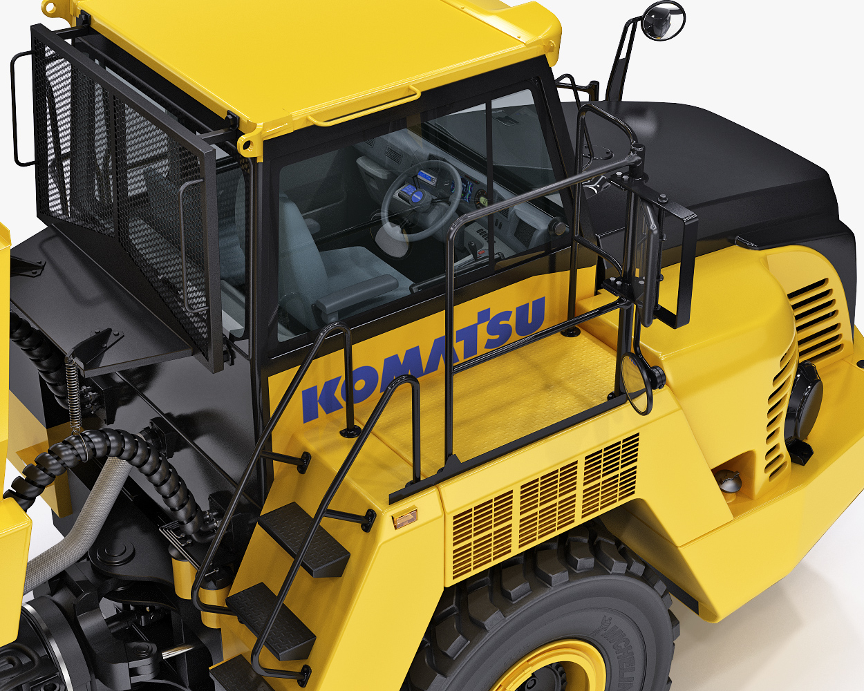 3d articulated truck komatsu hm300