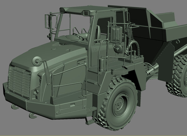 3d articulated truck komatsu hm300