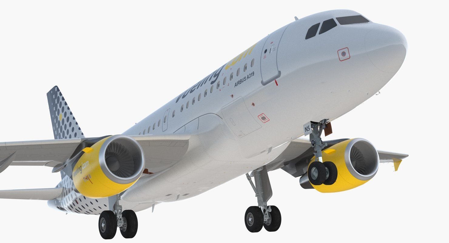 3D airbus a319 vueling airlines model - TurboSquid 1272104