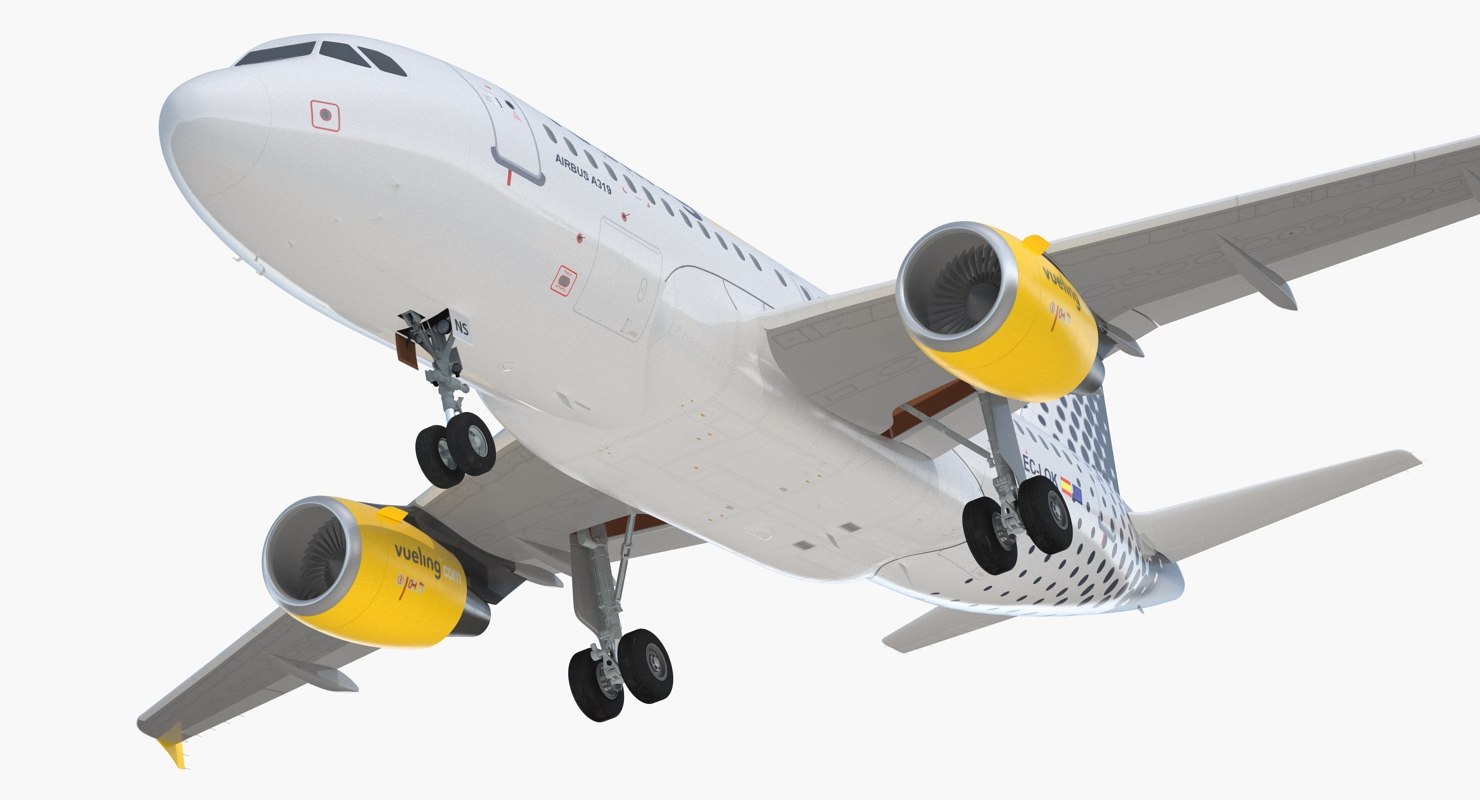 Airbus a319 vueling airlines 3D model - TurboSquid 1272103