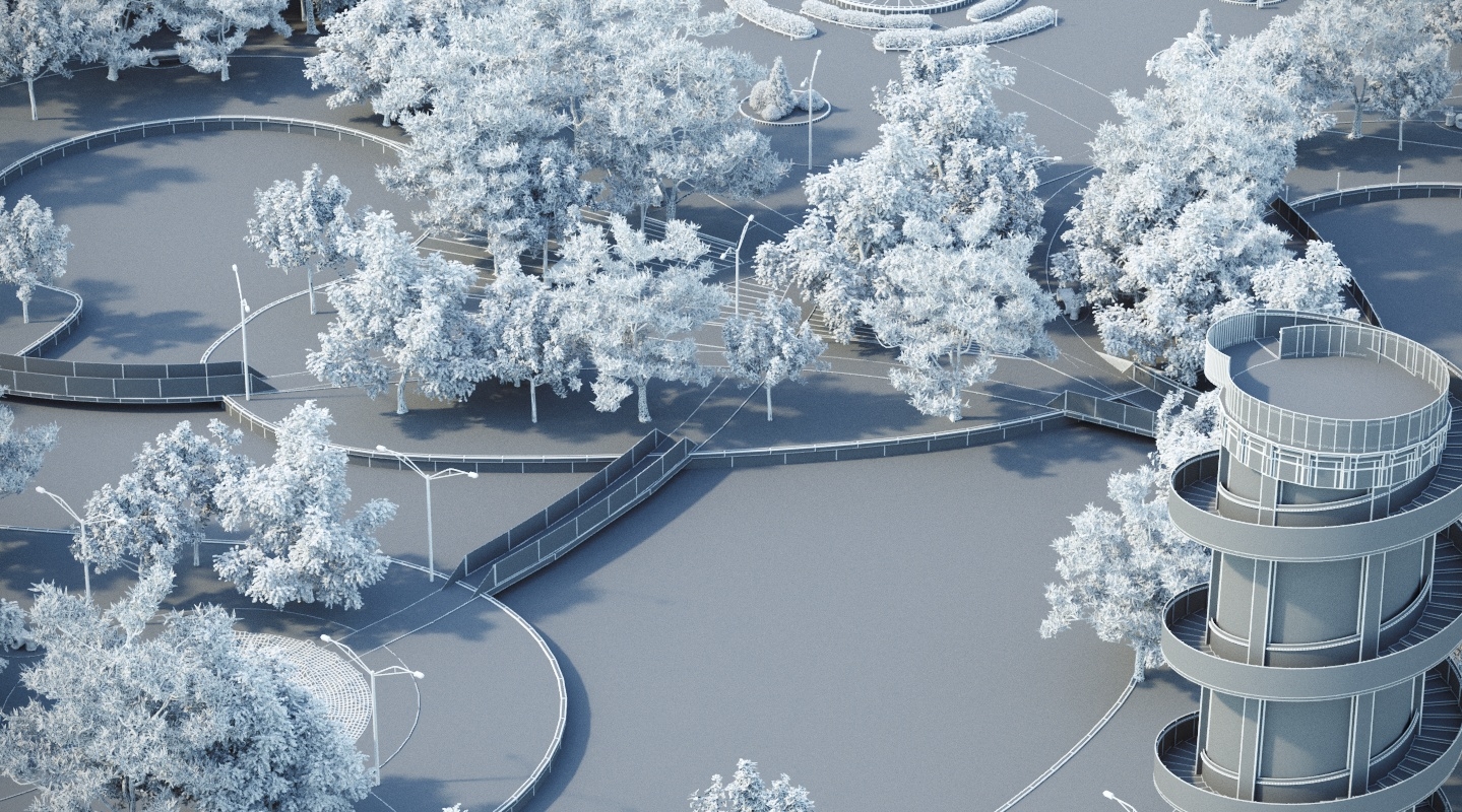 landscape park 3d model