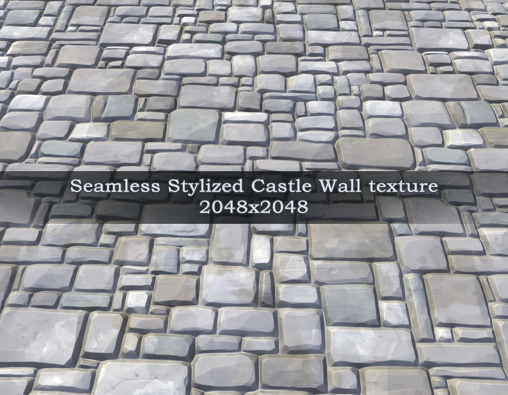 Texture PNG pbr castle wall