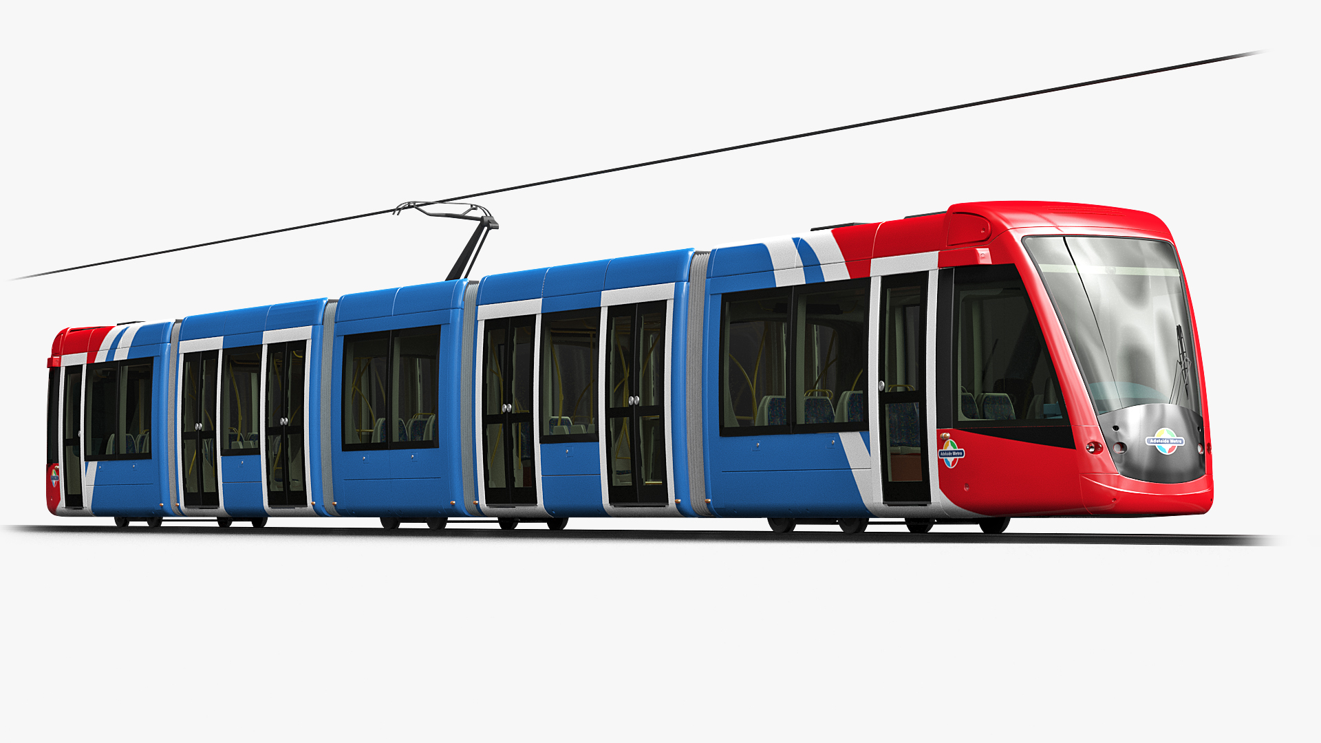 tram adelaide alstom citadis 3d max
