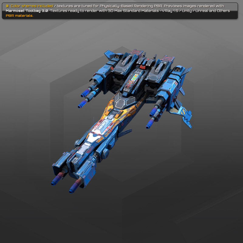 modelo 3d SF Gunship RK4 - TurboSquid 1279541