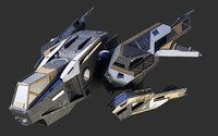 3d model of scifi cruiser