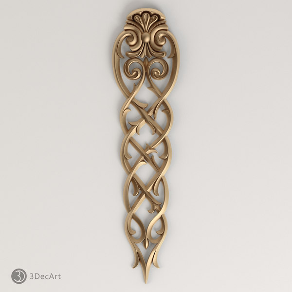 3d model vertical decor cnc