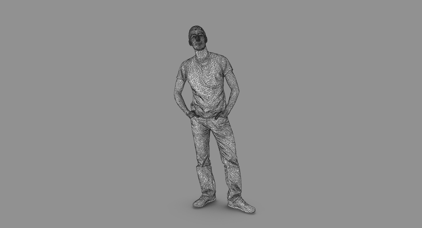 3d casual man model