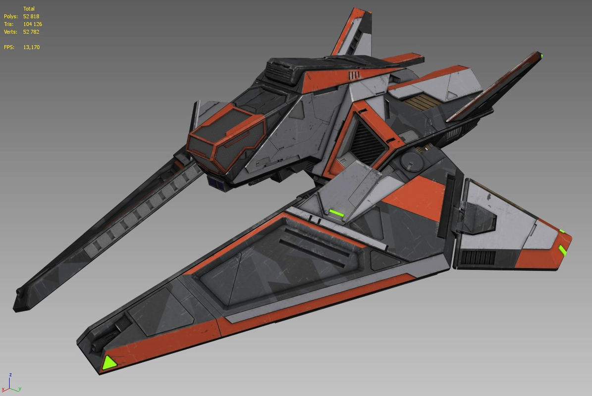 space fighter 3d model