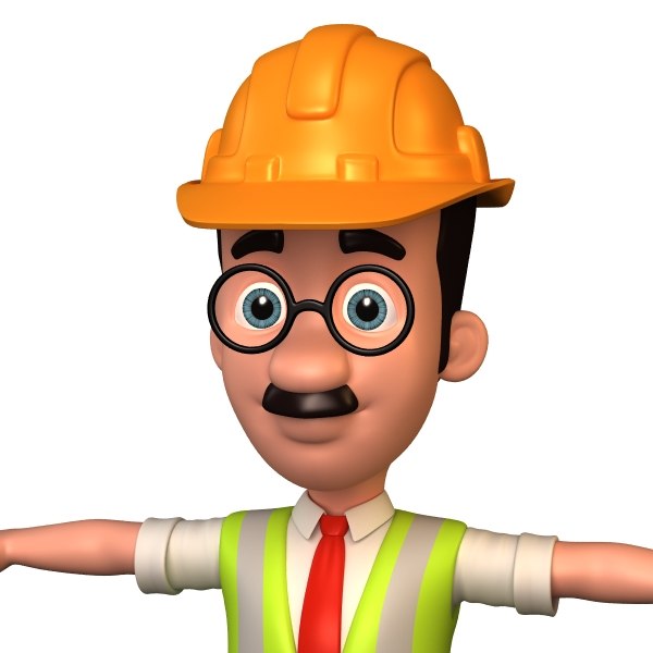 3D cartoon engineer - TurboSquid 1207705