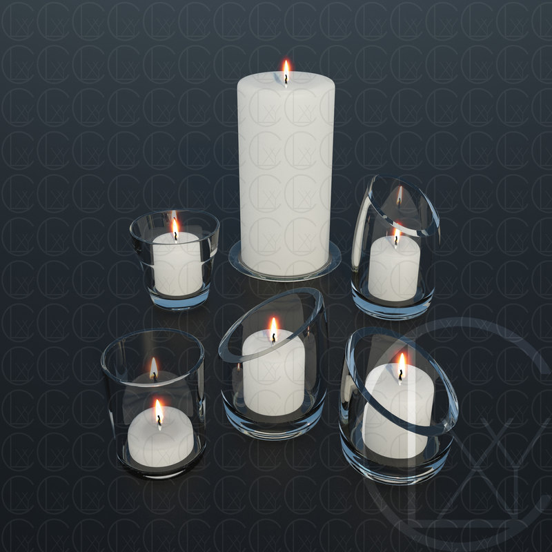 Free 3D candles holders glass model - TurboSquid 1254905