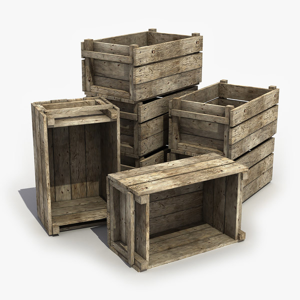 3d model of crate