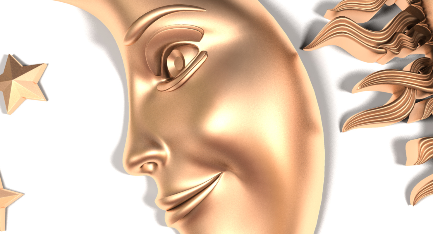 3D sun moon model - TurboSquid 1157026