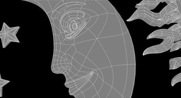 3D sun moon model - TurboSquid 1157026