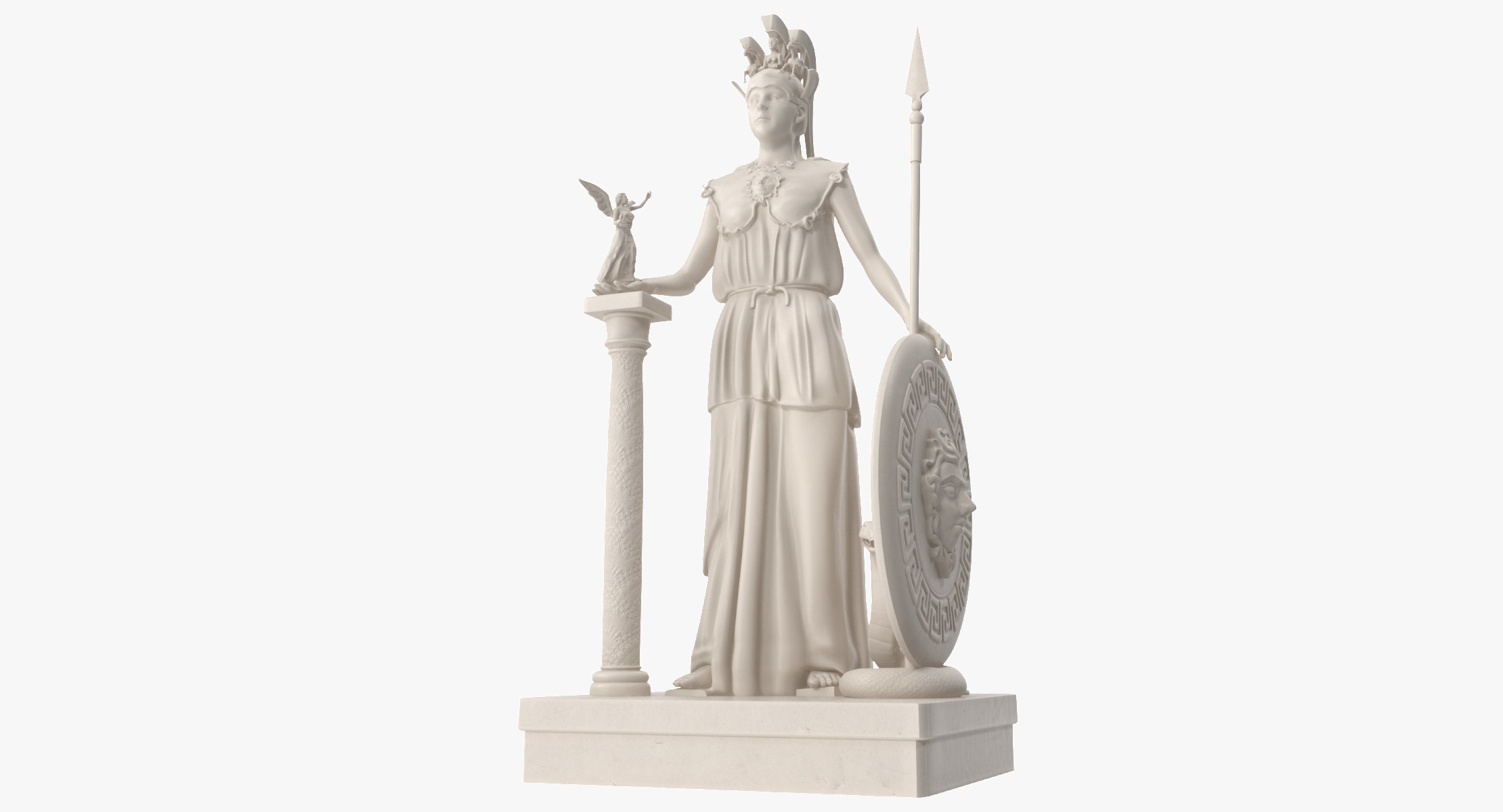 statue athena 3d obj