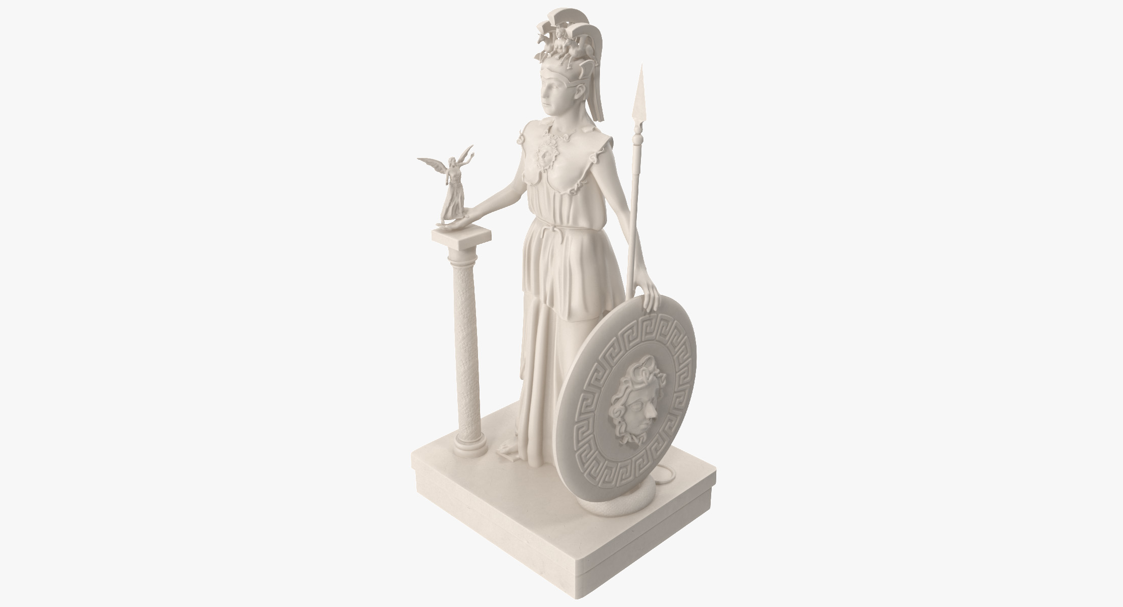 statue athena 3d obj