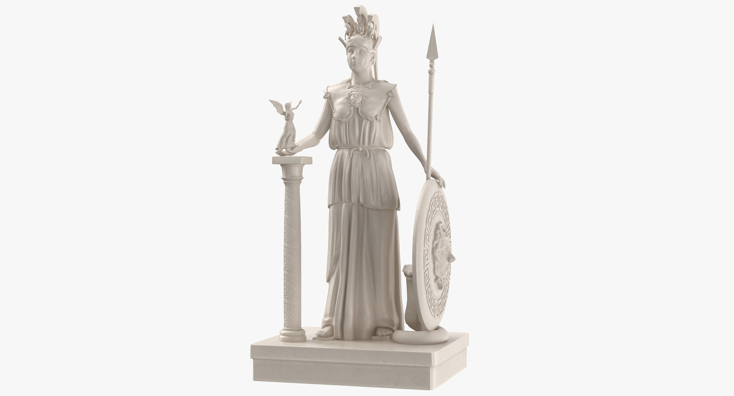 statue athena 3d obj