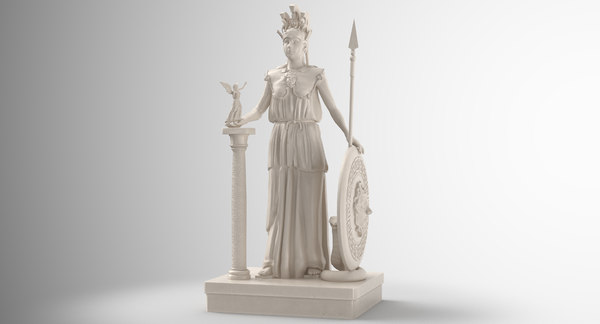statue athena 3d obj