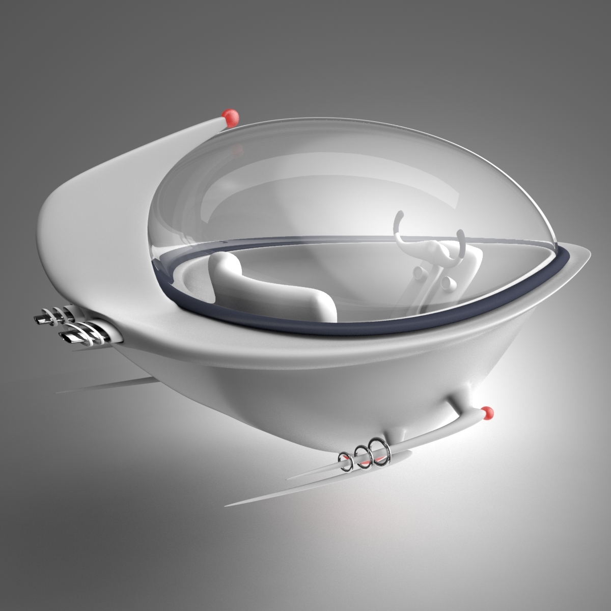 personal space ship 3d model