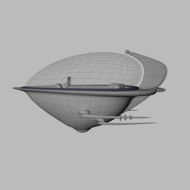 personal space ship 3d model