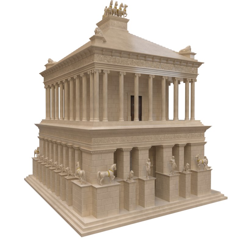 3D mausoleum halicarnassus model - TurboSquid 1218822
