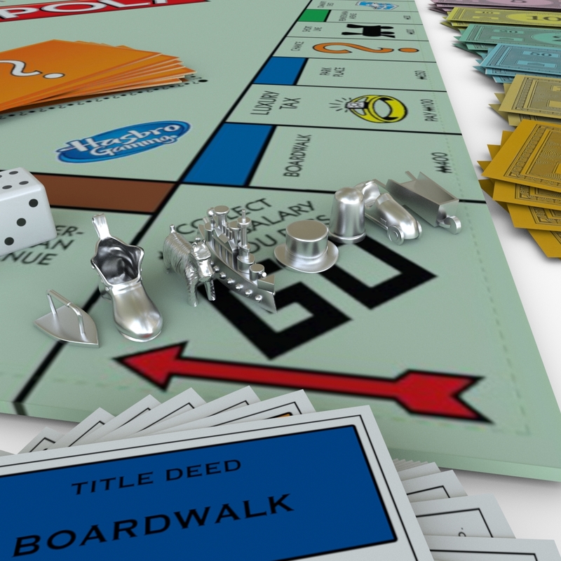 3d monopoly board playing model