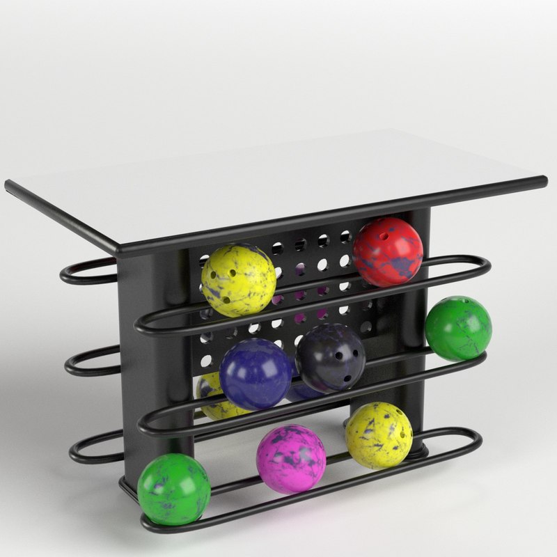 3D bowling table rack 2 model - TurboSquid 1156594