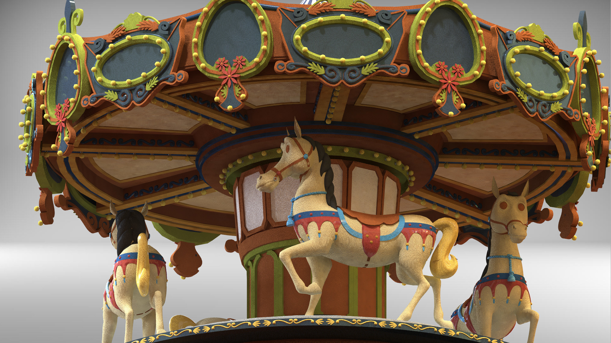 carousel horse 3d max