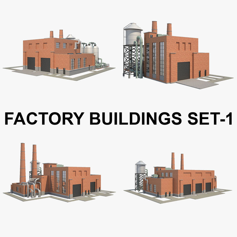 3D factory building - TurboSquid 1211894