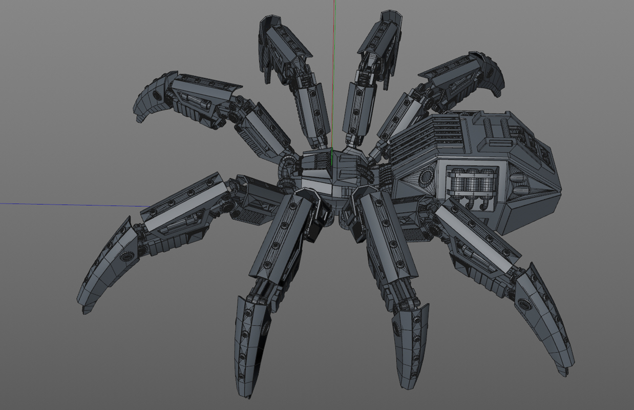 3d model robot spider