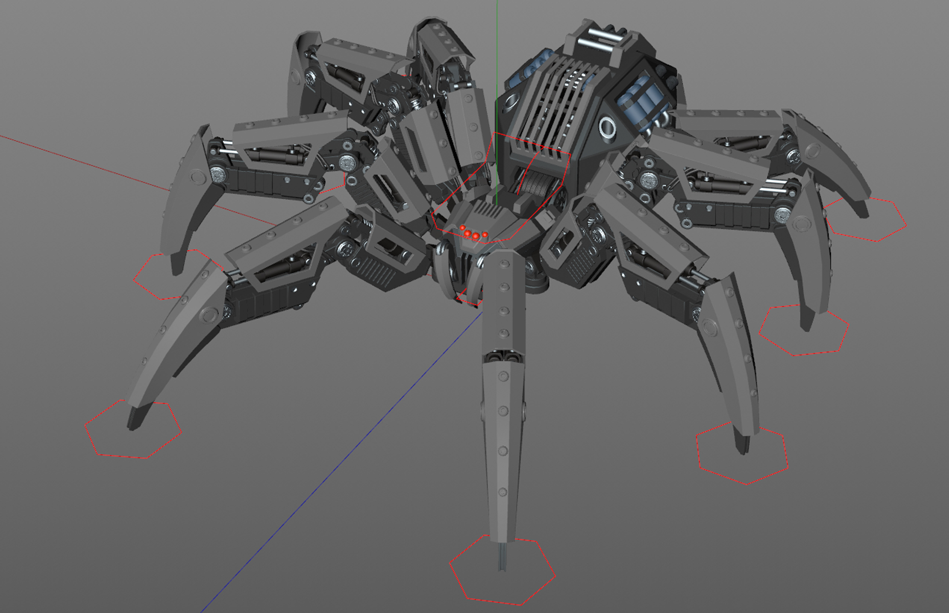 3d model robot spider