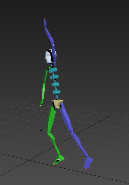 Motion Character Studio Biped football soccer mocap