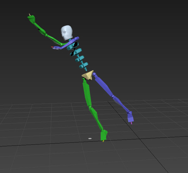 Motion Character Studio Biped football soccer mocap