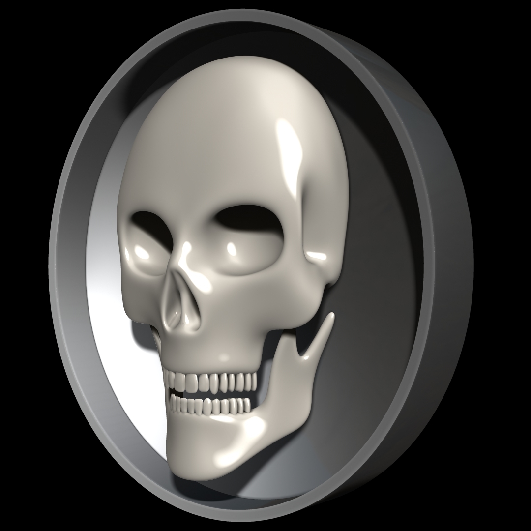 Skull relief model - TurboSquid 1205009