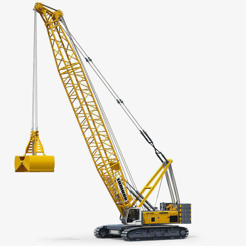 Liebherr mechanical cable clamshell 3D model - TurboSquid 1254422